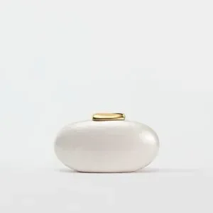 Zara | Bags | Zara Gold Closure Box Clutch | Poshmark